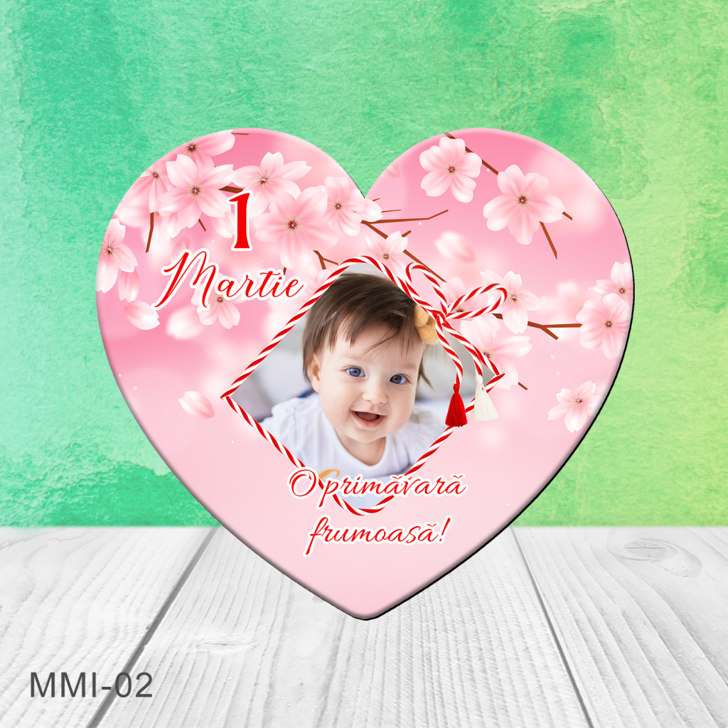 Magnet personalizat Martisor Inima MMI-02 - Gift Art