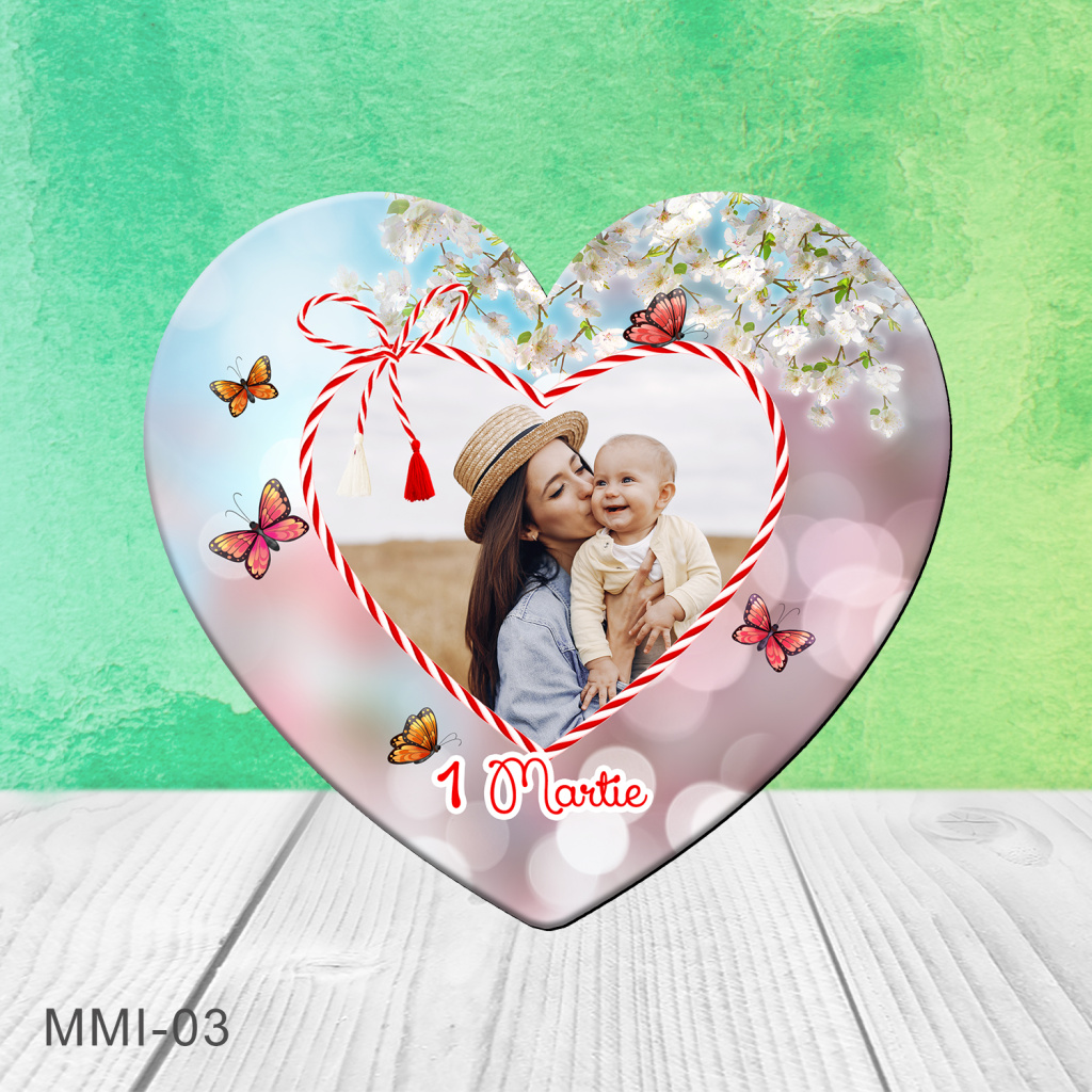 Magnet personalizat Martisor Inima MMI-03 - Gift Art
