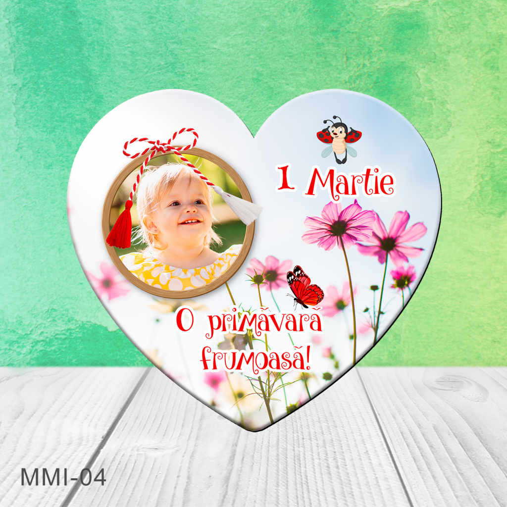 Magnet personalizat Martisor Inima MMI-04 - Gift Art
