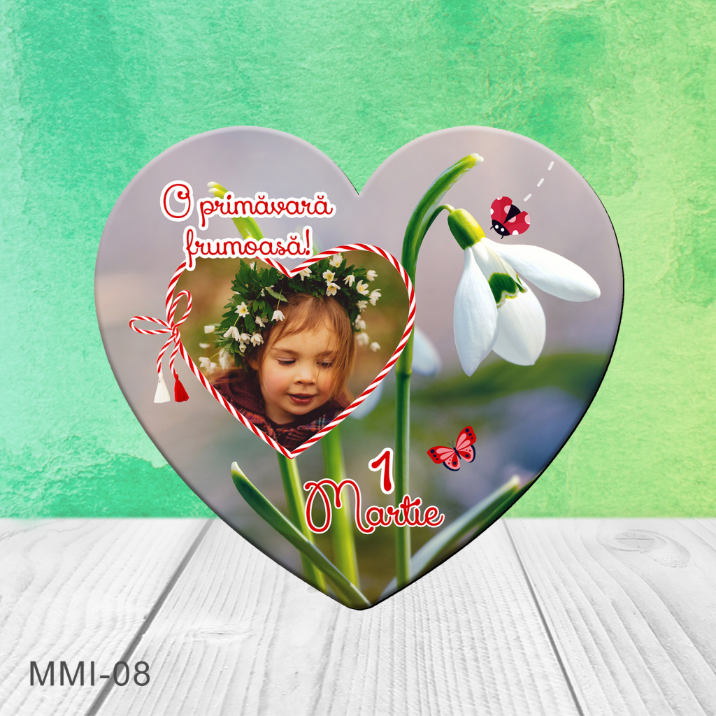 Magnet personalizat Martisor Inima MMI-08 - Gift Art