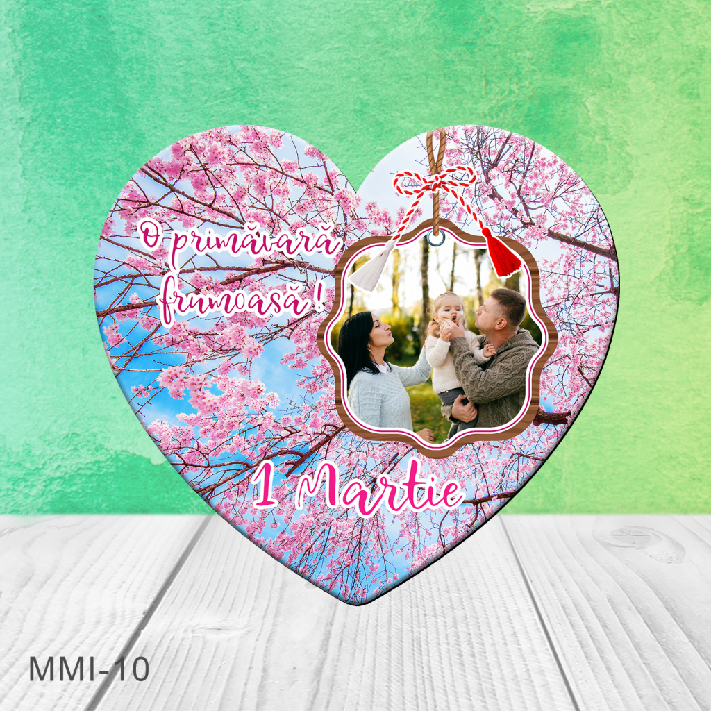 Magnet personalizat Martisor Inima MMI-10 - Gift Art