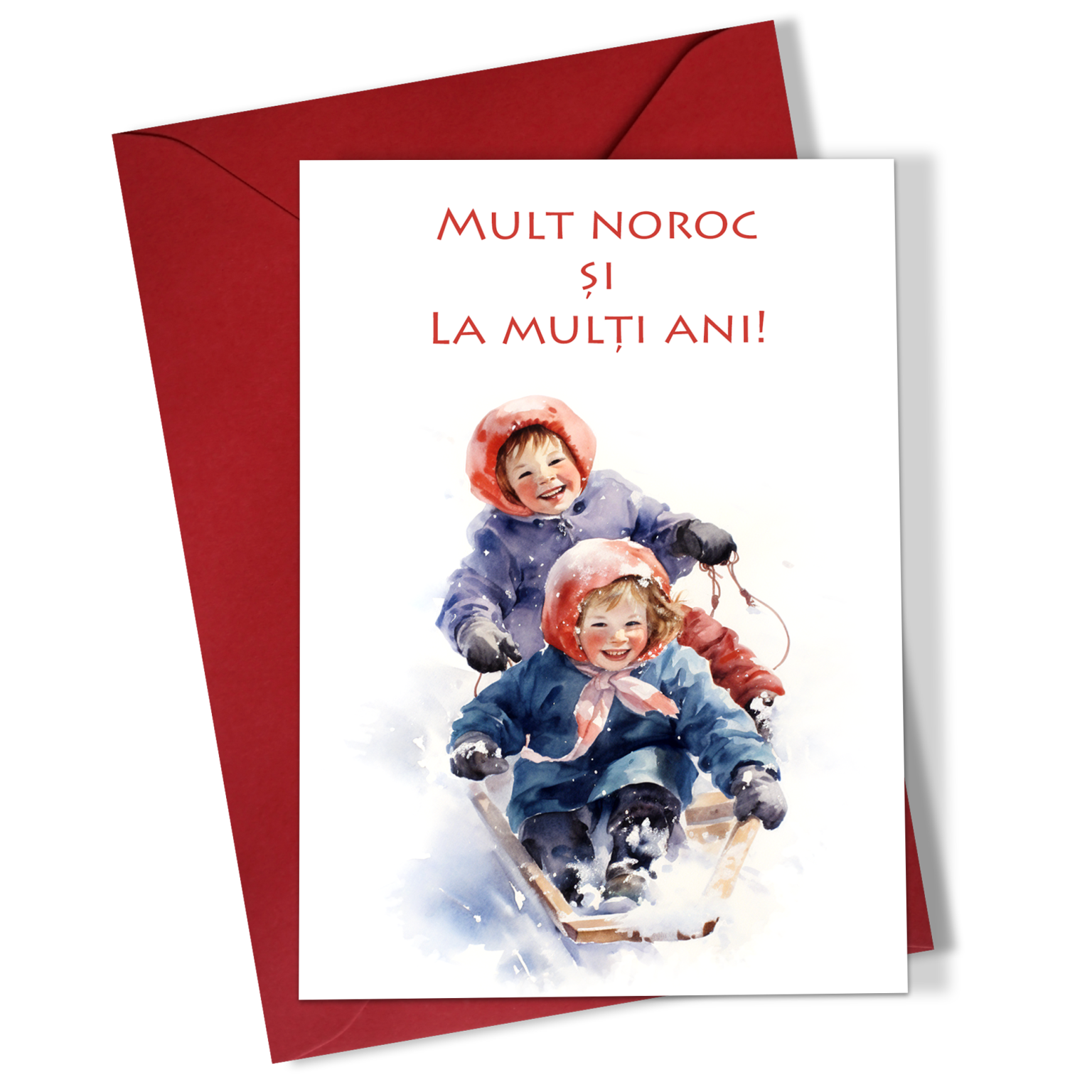 Set 5 felicitari de Craciun 10x15 cm cu plic rosu inclus - FC-118 ...